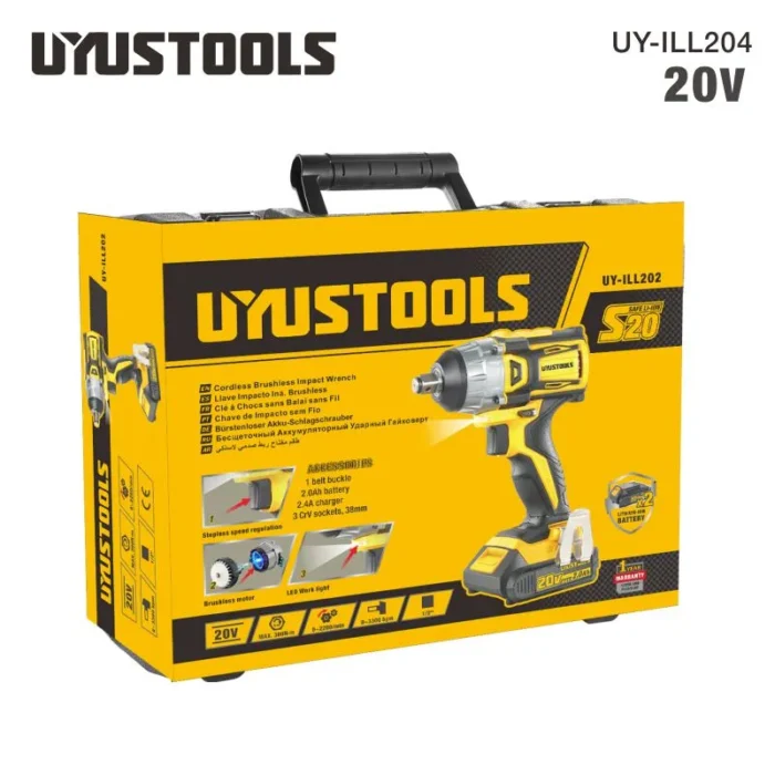UYUSTOOL Cordless impact Wrench 300n.m (UY-ILL204) - ToolsNow.pk